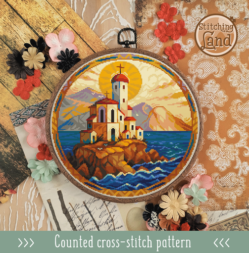 Monastery Cross Stitch Pattern – Stitchingland