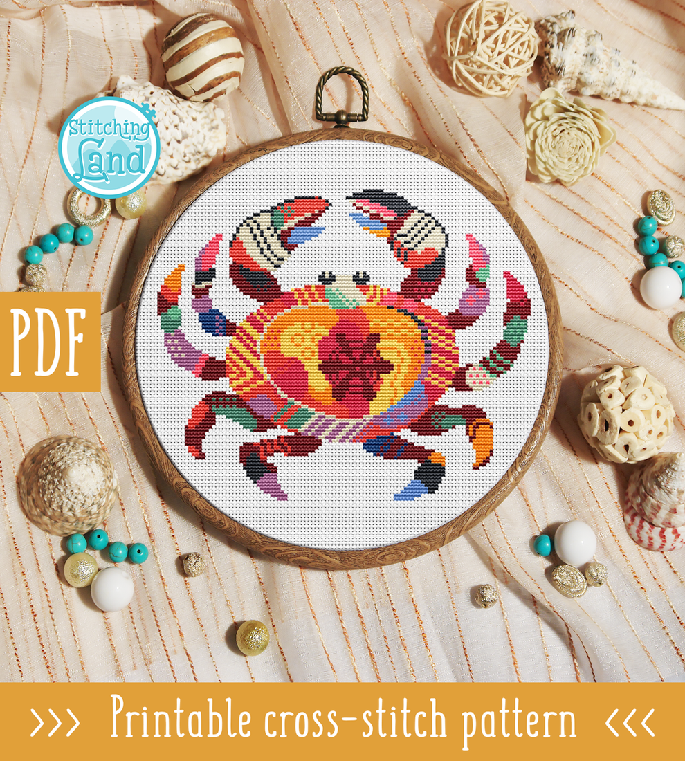 Crab Cross Stitch Pattern – Stitchingland