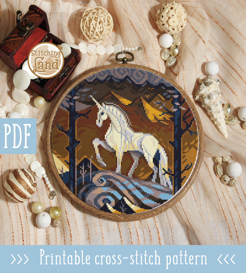 Mountain Unicorn Cross Stitch Pattern – Stitchingland