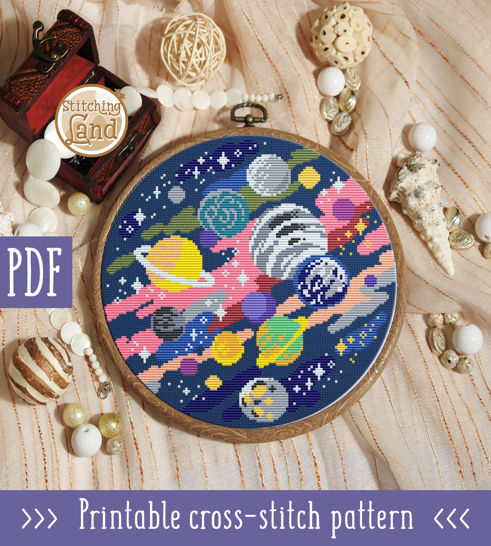 Space Cross Stitch Pattern – Stitchingland