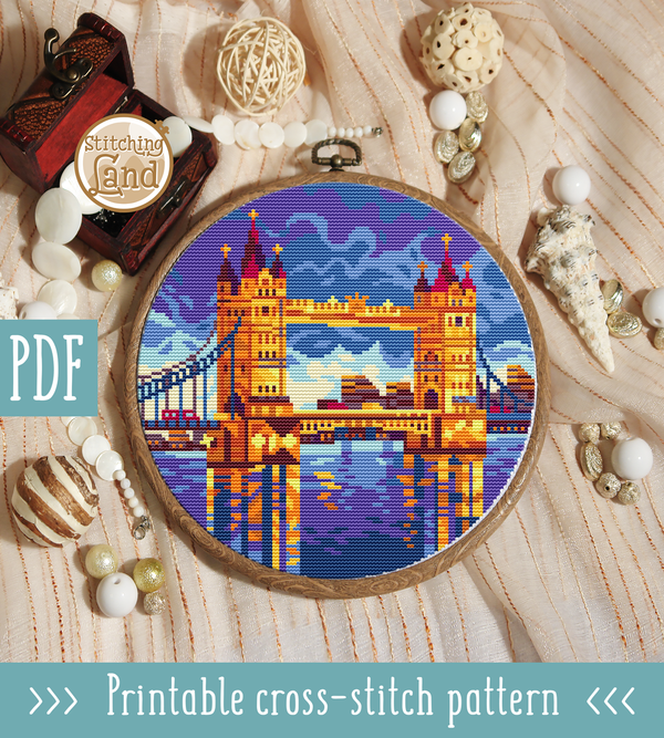 Tower Bridge Cross Stitch Pattern – Stitchingland