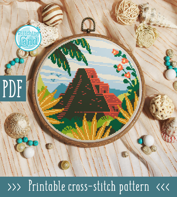 Ziggurat Cross Stitch Pattern – Stitchingland