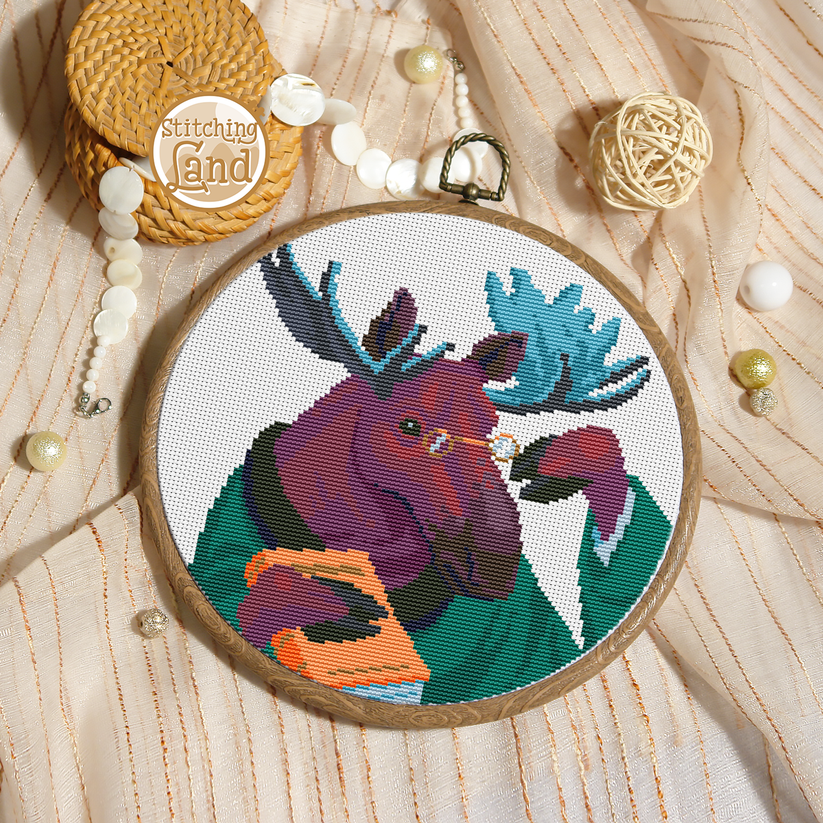 Mr. Elk Cross Stitch Pattern – Stitchingland